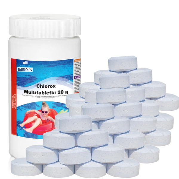 Chlorox 20g 1kg Multitabletki Tabletki chlorowe CHLOR DO BASENU ...