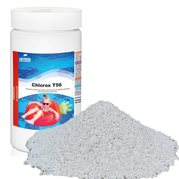 Chlorox T56 1kg granulat chemia basenowa do glonów, bakterii i grzybów ...
